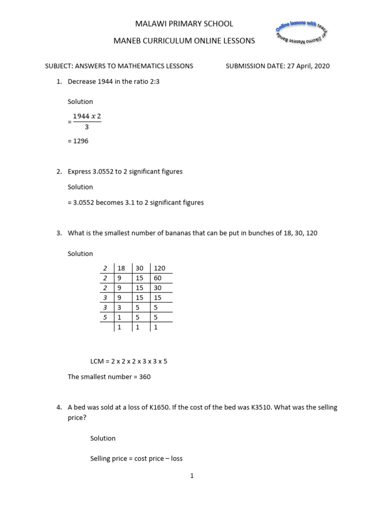 Mathematics - Question and Answers | PDF | Ratio | Economies