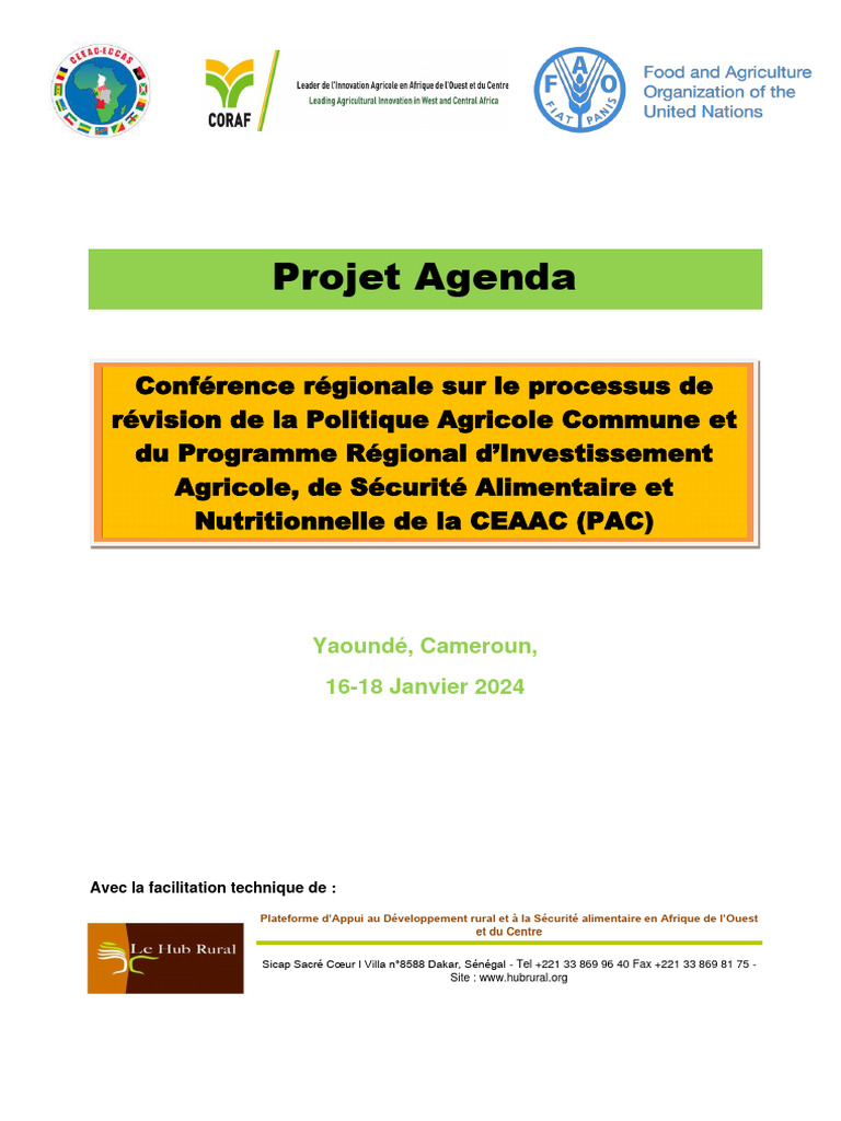 VF-Agenda Conférence Revu 120124 | PDF
