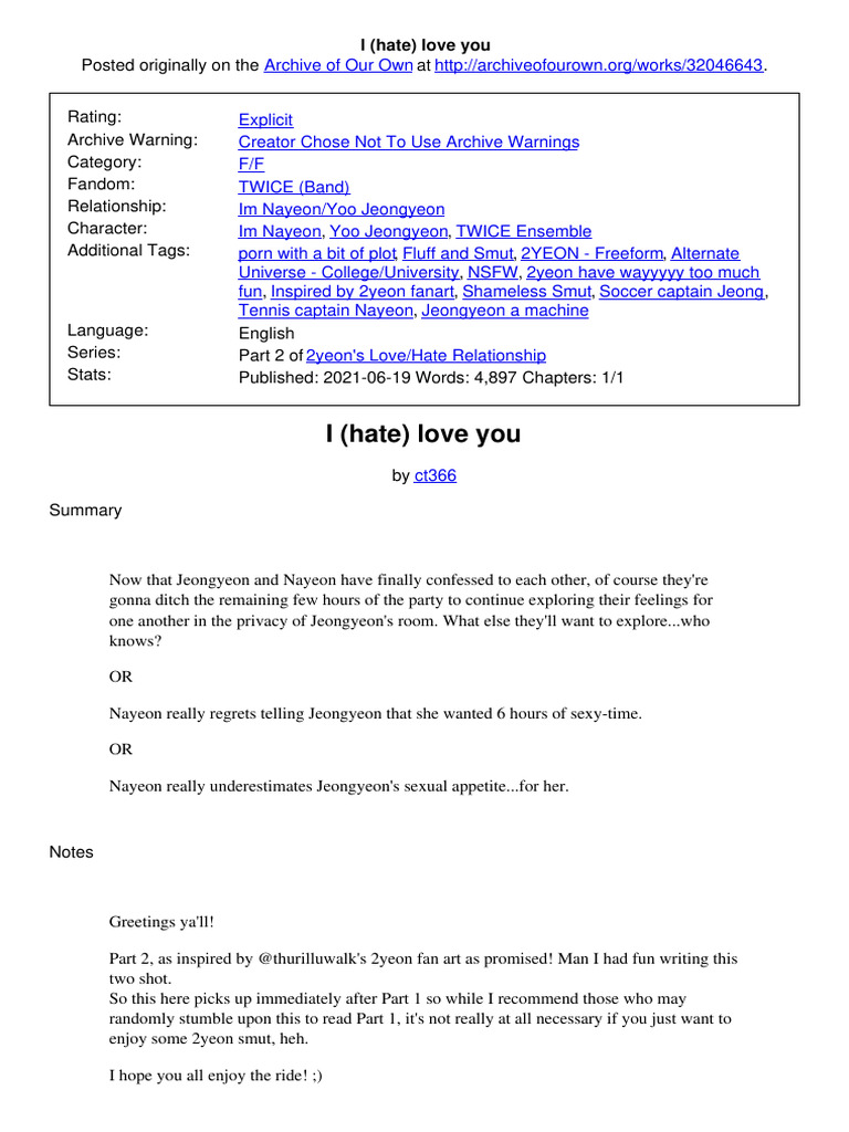 I Hate Love You | PDF