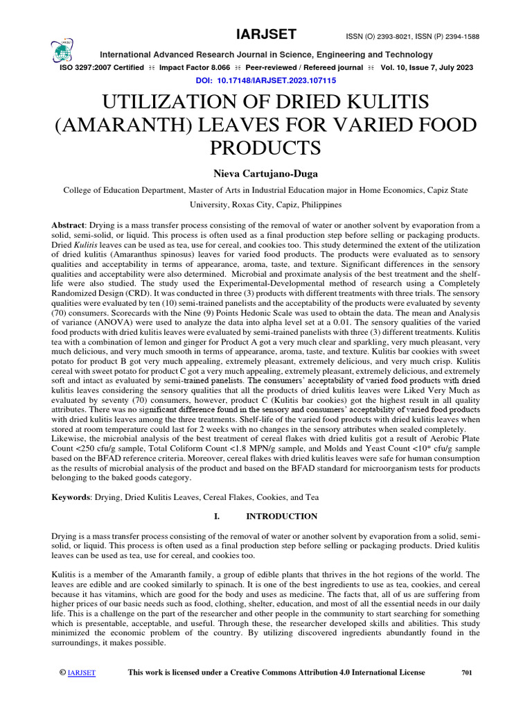 Benefits and Uses of Dried Kulitis Leaves | PDF | Food And Drink