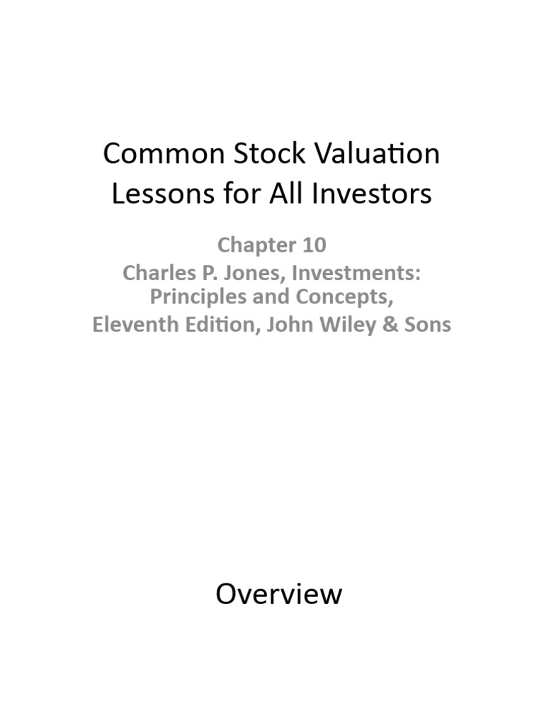 Common Stock Valuation | PDF