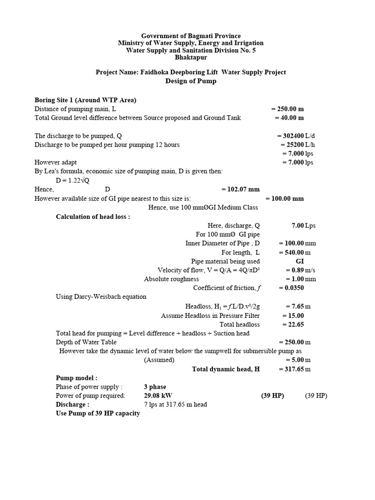 09c Annex Pump Design | Download Free PDF | Pump | Physical Sciences