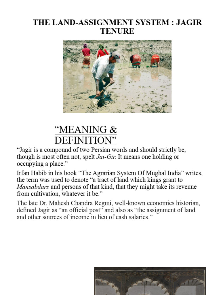 The Land-Assignment System: Jagir Tenure | Download Free PDF | Mughal ...