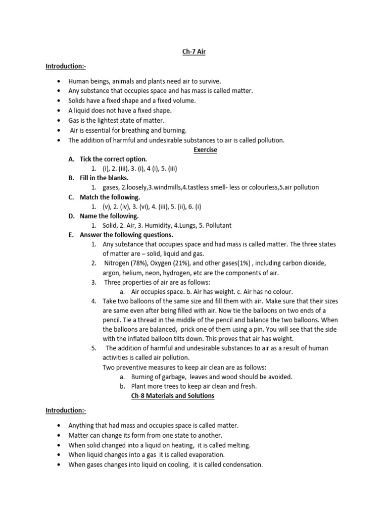 Science Notes CH 7 To CH 12 | PDF | Force | Atmosphere Of Earth