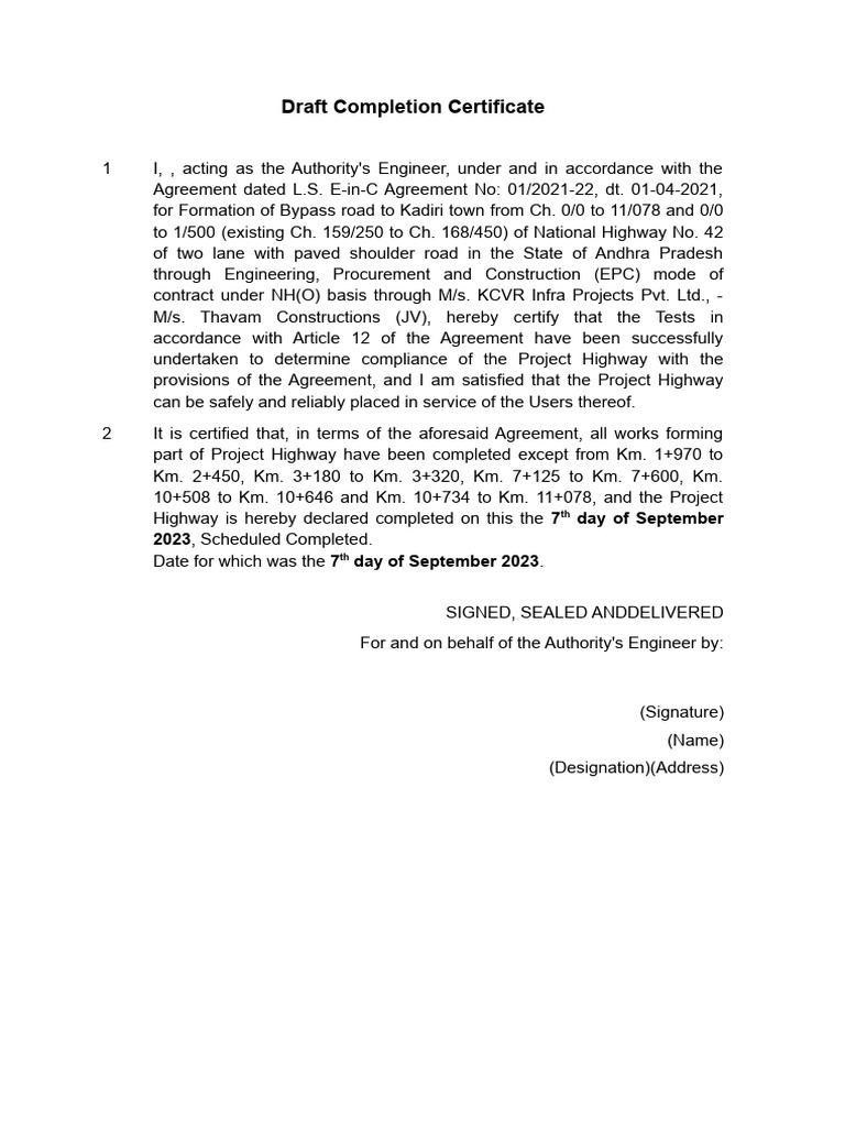 Completion Certificate | PDF