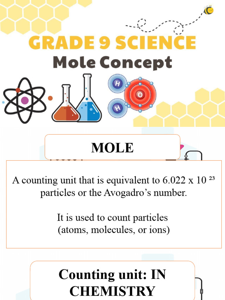 g9 q2 l3 l5 Mole Molar Masses Molecules | PDF | Mole (Unit) | Sodium Chloride