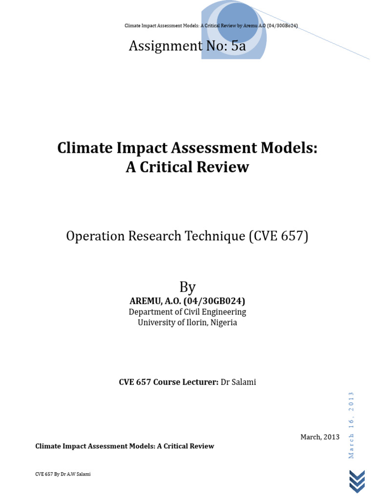 Climate Impact Review | PDF | General Circulation Model | Geographic ...