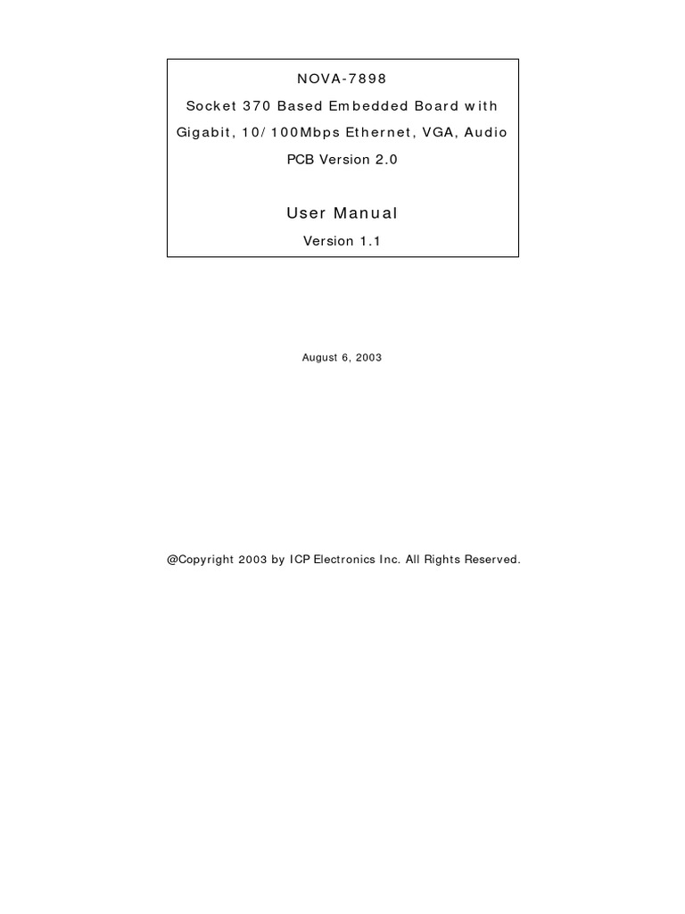 Nova-7898 V1.1 | PDF | Dynamic Random Access Memory | Bios