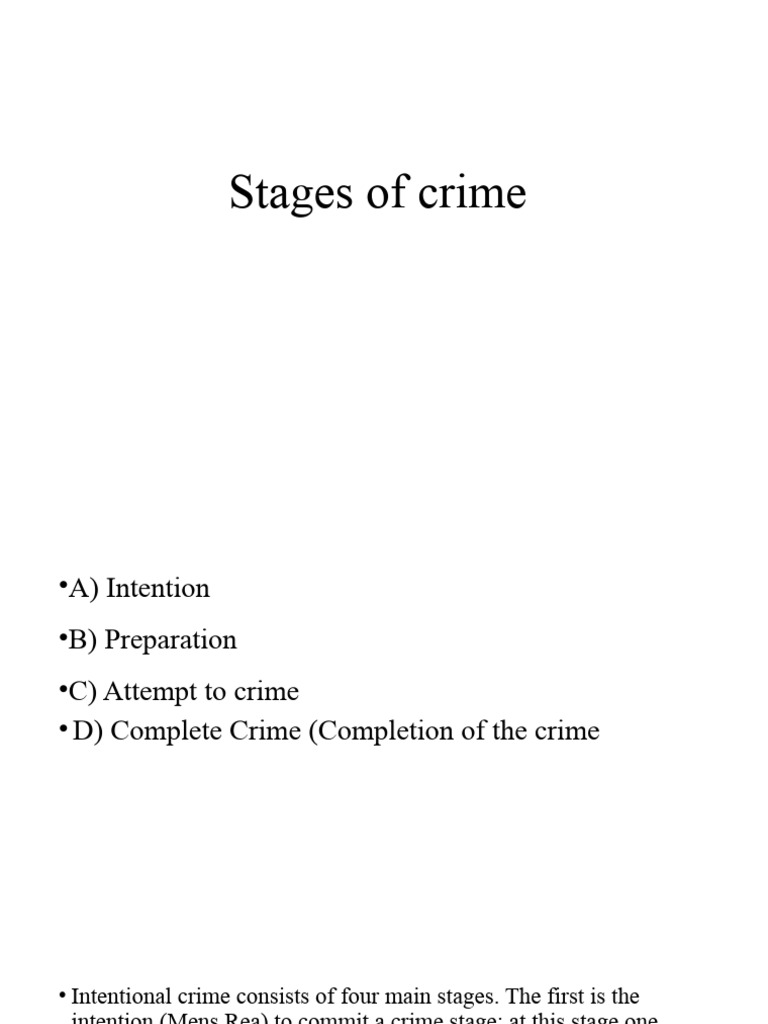 Stages of Crime | Download Free PDF | Crimes | Crime & Violence
