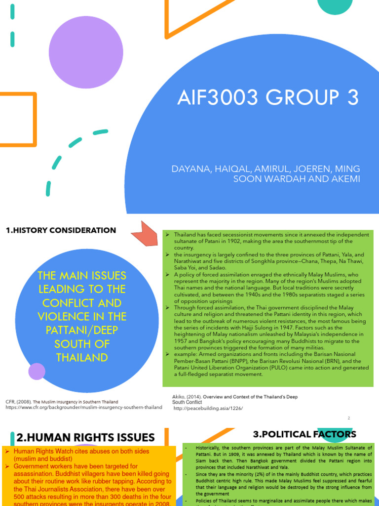 Pattani Conflict: Causes and Failures | PDF | Thailand | Human Rights