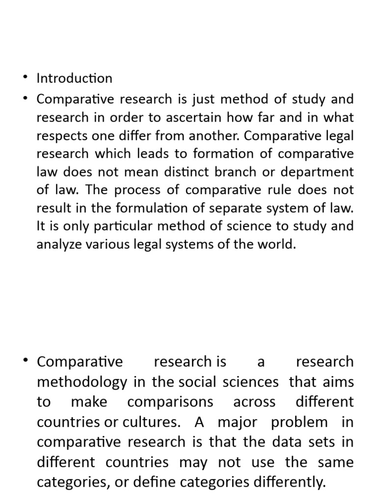 Comparative Research | PDF | Comparative Law | Methodology