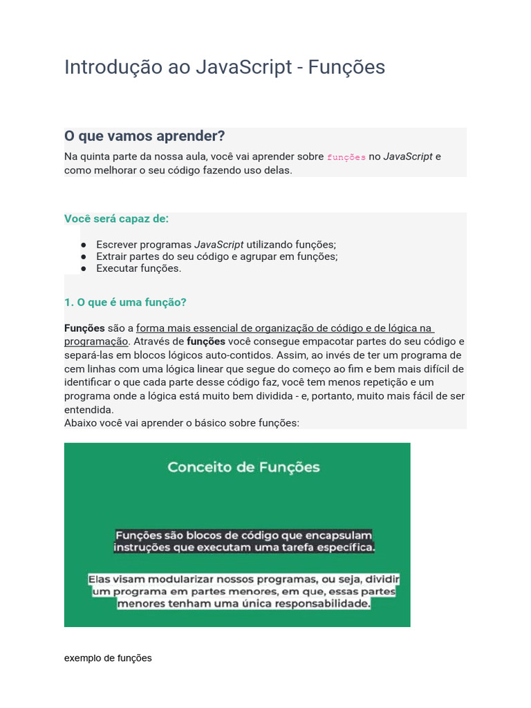 Introdução Ao JavaScript - Parte V | PDF | Script Java | Lógica