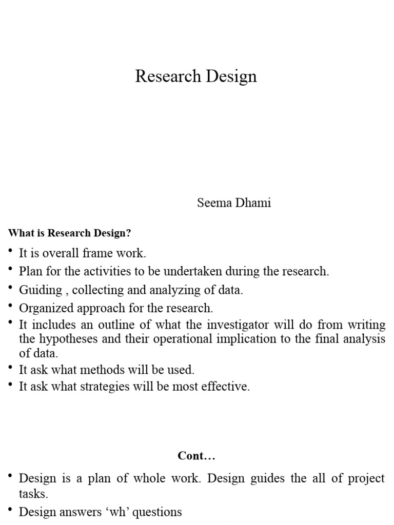 Research Design | PDF | Experiment | Data