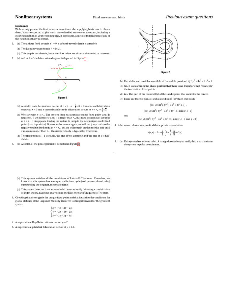 Sample Exam Answers | PDF | Mathematical Analysis | Mathematics