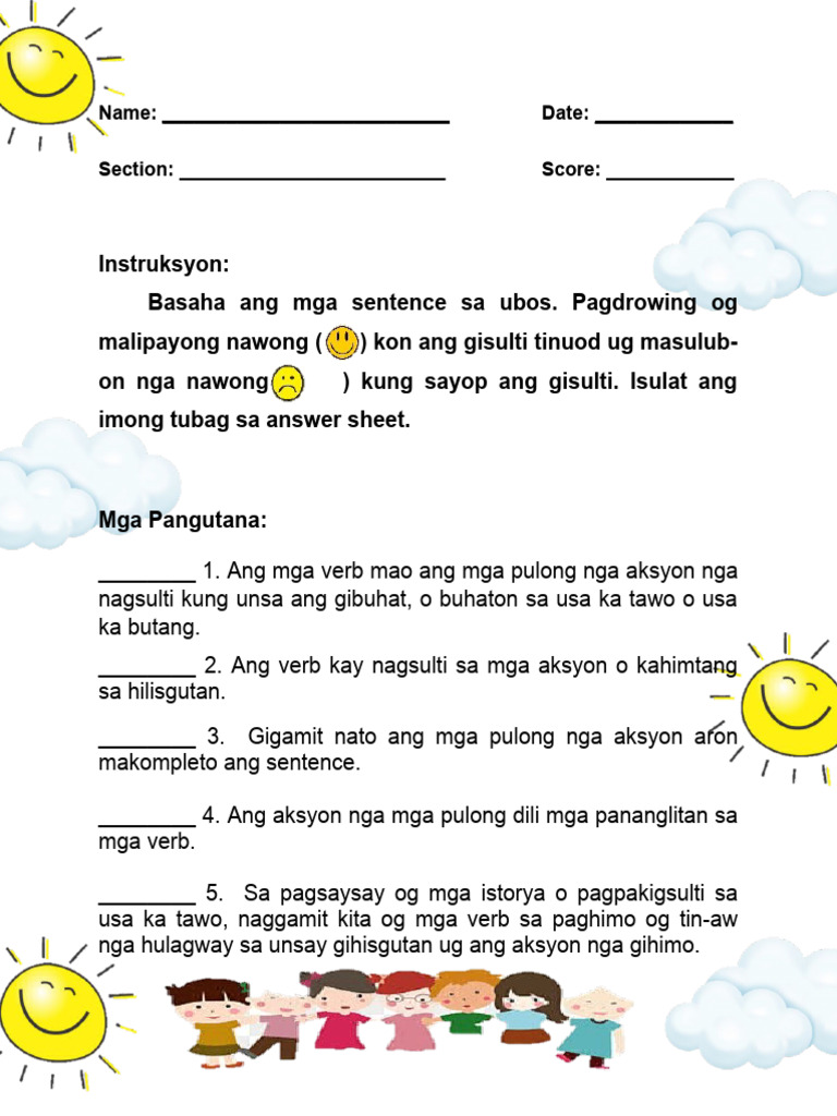 Activity sheets | PDF