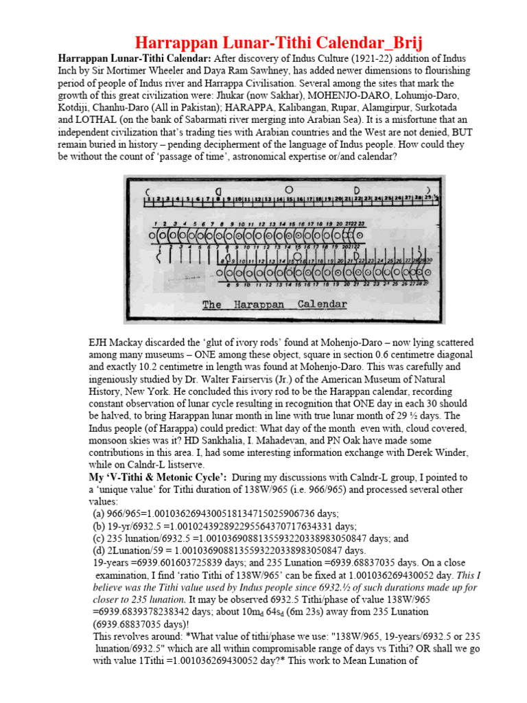 BBV Lnr-Tithi HarrCal | PDF