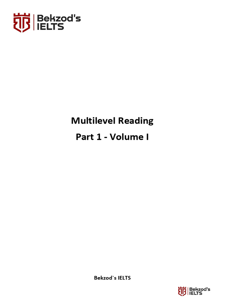 Multilevel Reading Part 1 - Volume I | PDF