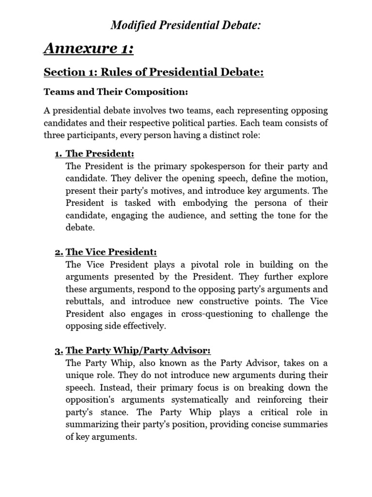 Modified Presidential Debate | PDF | Human Communication | Communication