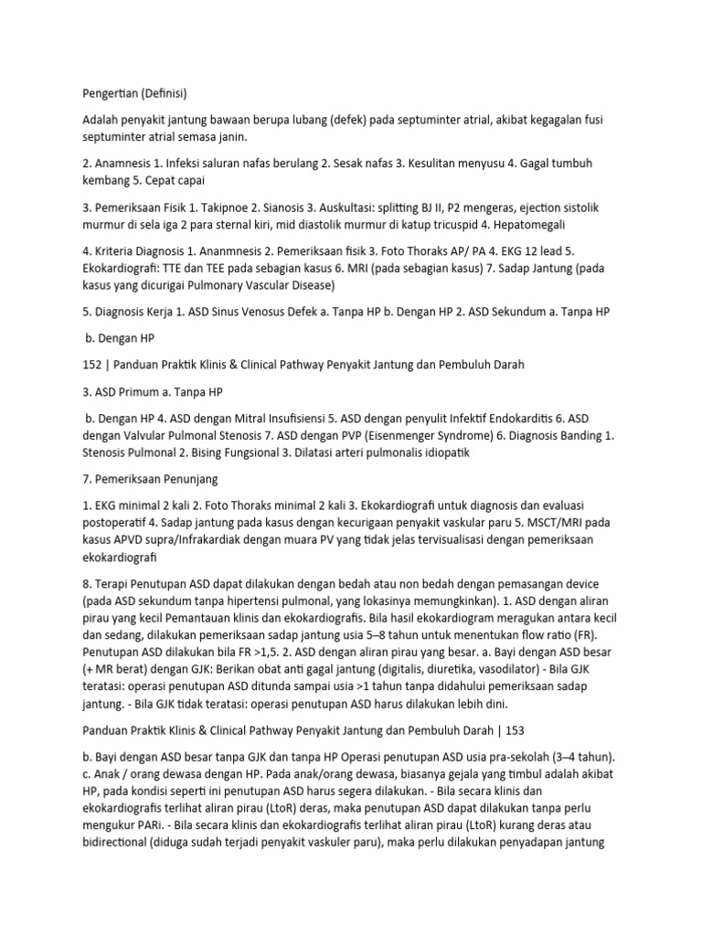 Atrial Septal Defect | PDF