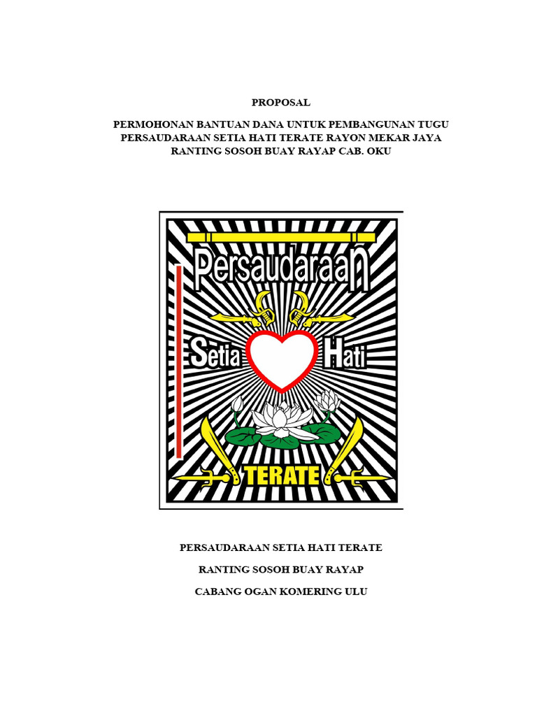 Proposal Tugu PSHT | PDF