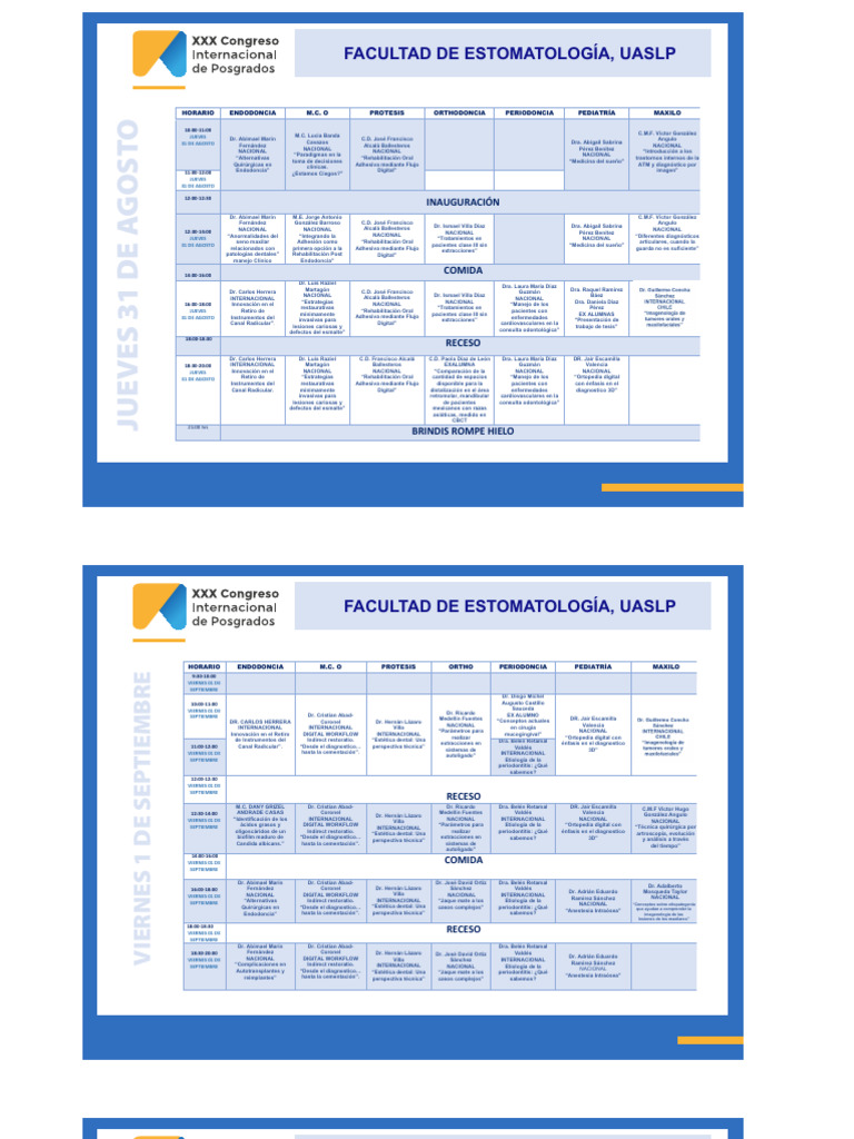 Programa General - Uaslp | PDF | Odontología | Medicina