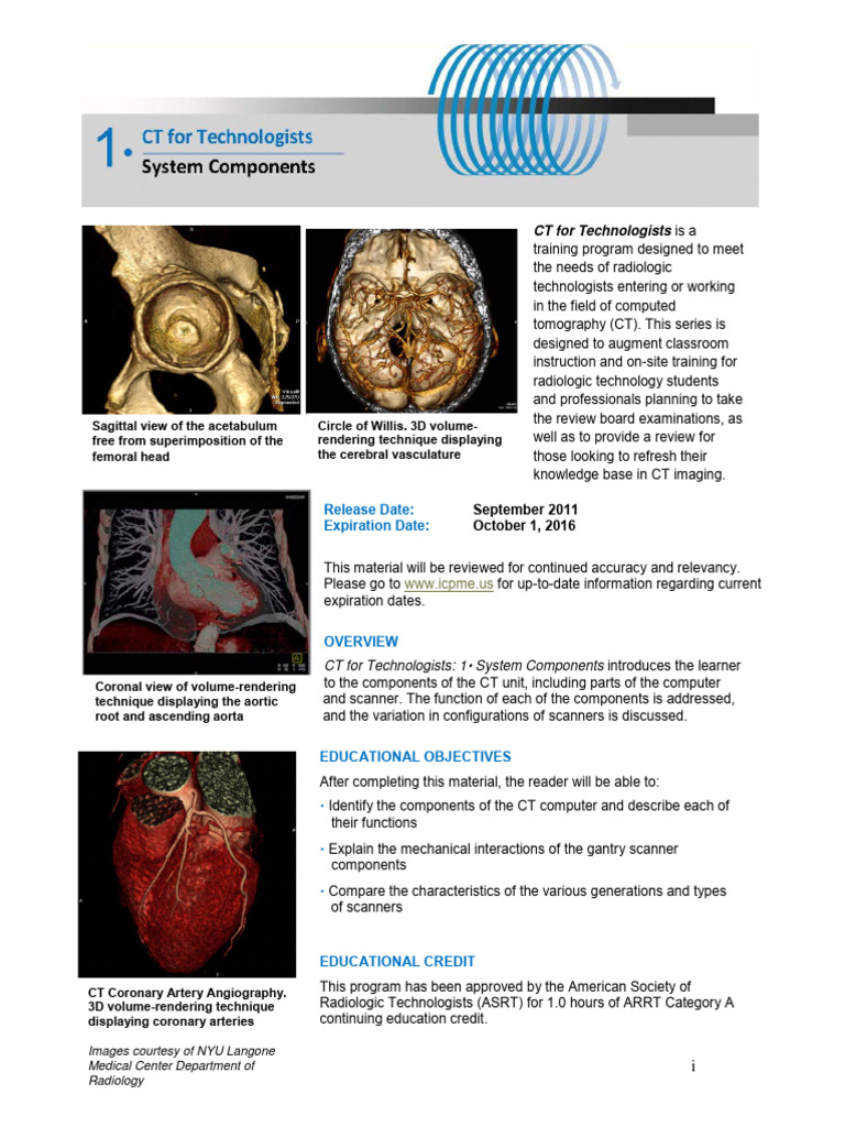 CT For Techs System Components | PDF | Ct Scan | Computer Data Storage