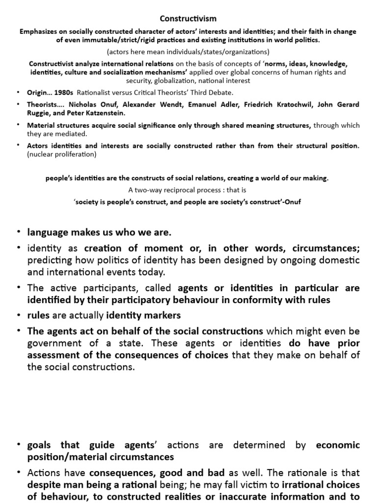 Constructivism 2 21122023 104819am | PDF | Political Science ...