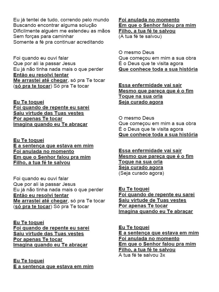 Eu Já Tentei de Tudo | PDF | Fé | Deus