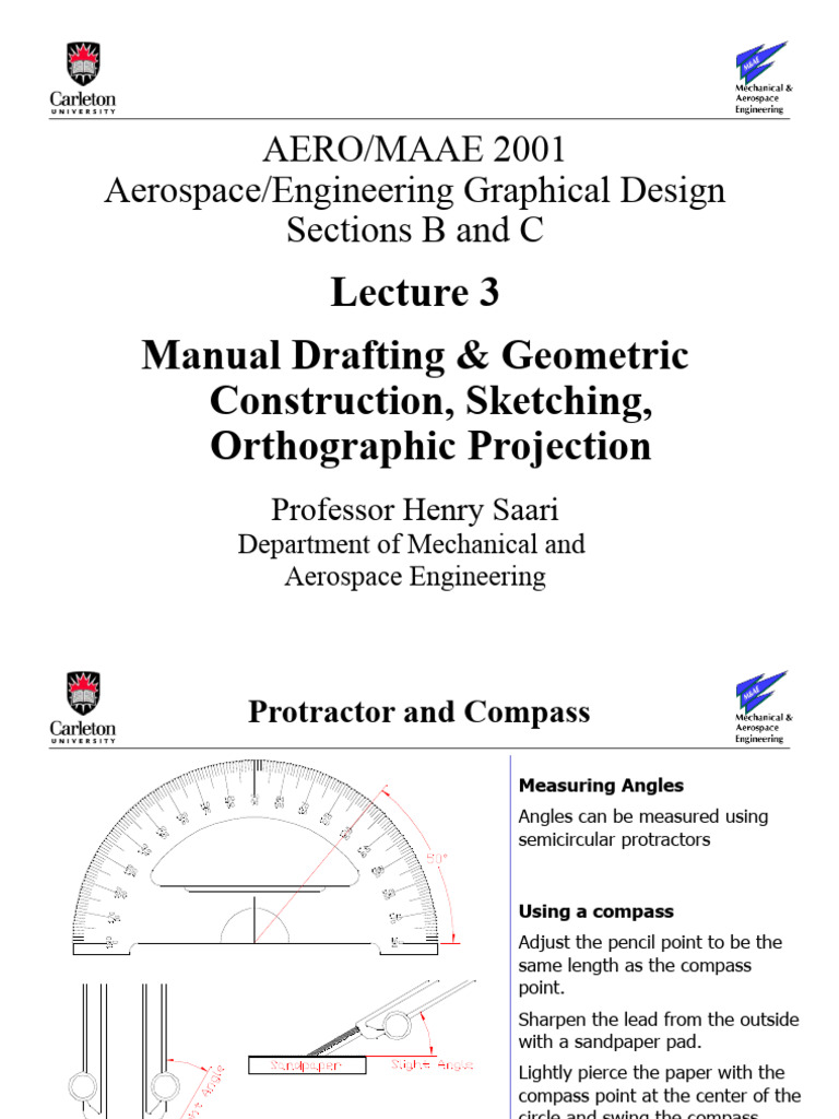 L03 2021 Drafting Sketching Projections | PDF | Circle | Triangle