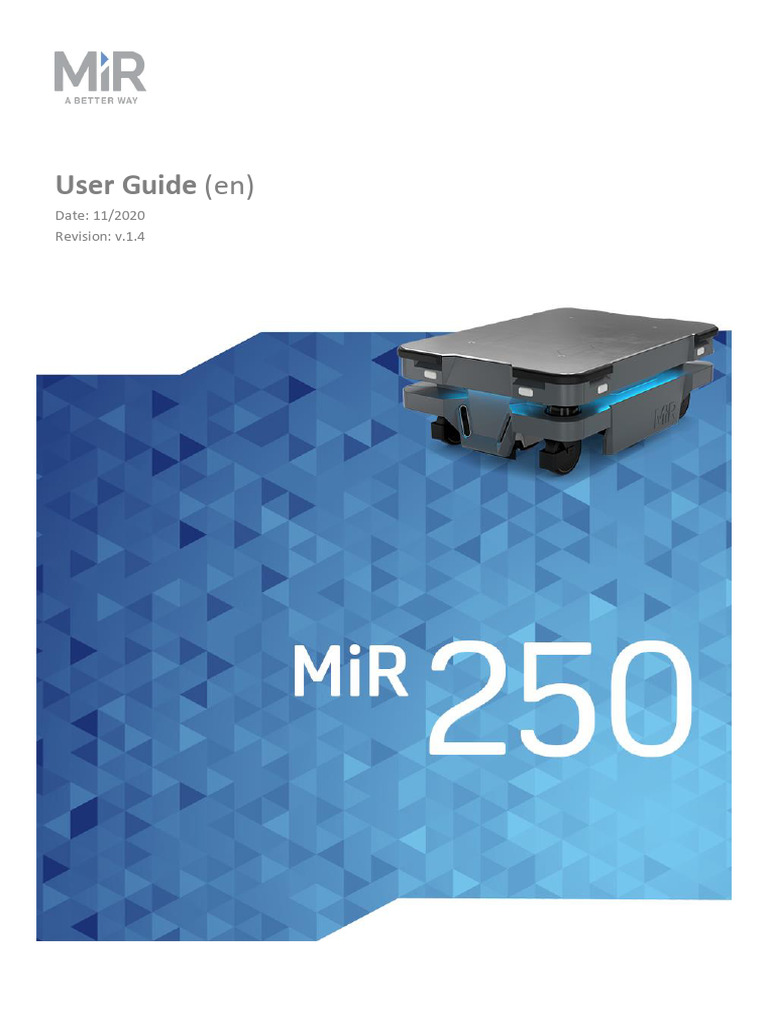 Mir250 User Guide 1.4 - en | PDF | Robot | Robotics