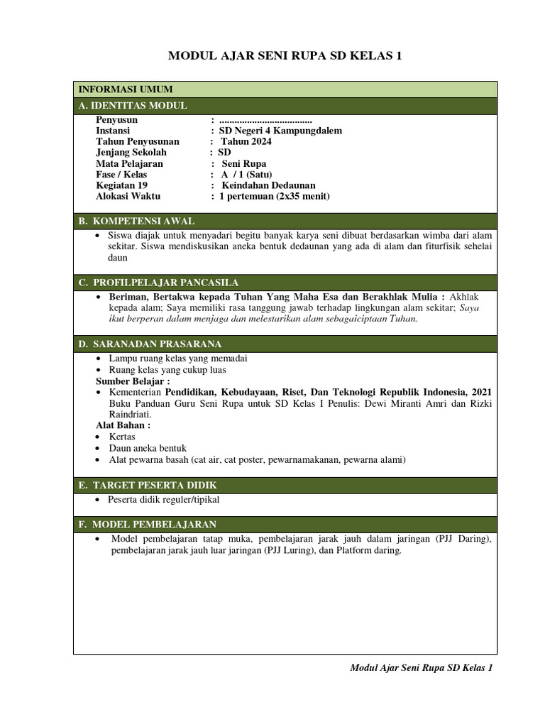 Ma Seni Rupa | PDF | Karier & Perkembangan | Seni & Disiplin Bahasa