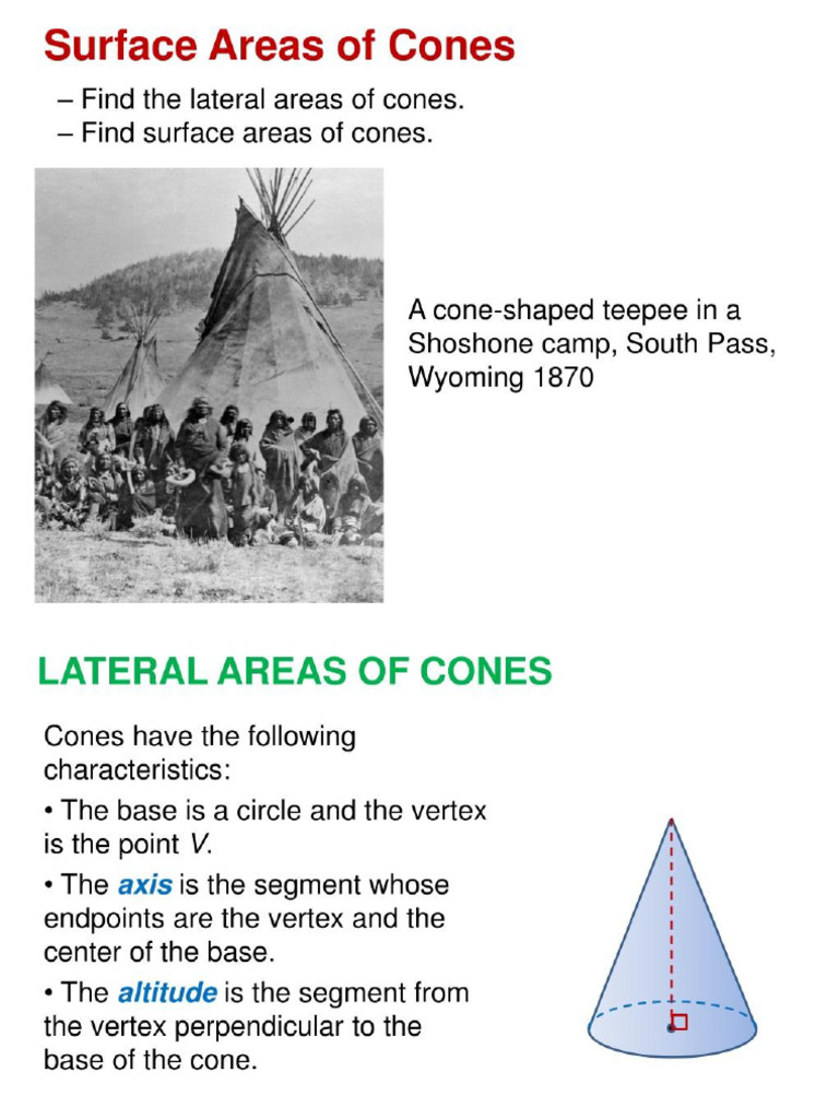Surface Area of Cones | PDF