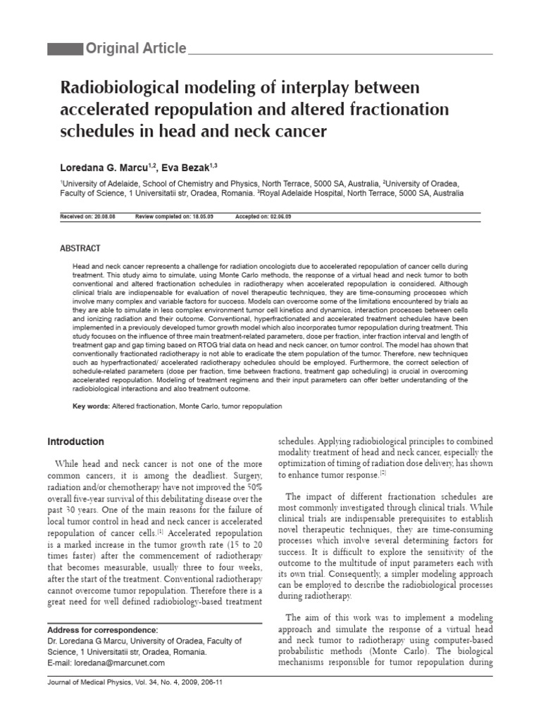 Radiobiological Modeling of Interplay Between Accelerated Repopulation ...