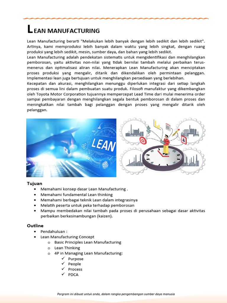 Brochure LEAN MANUFACTURING | PDF | Business