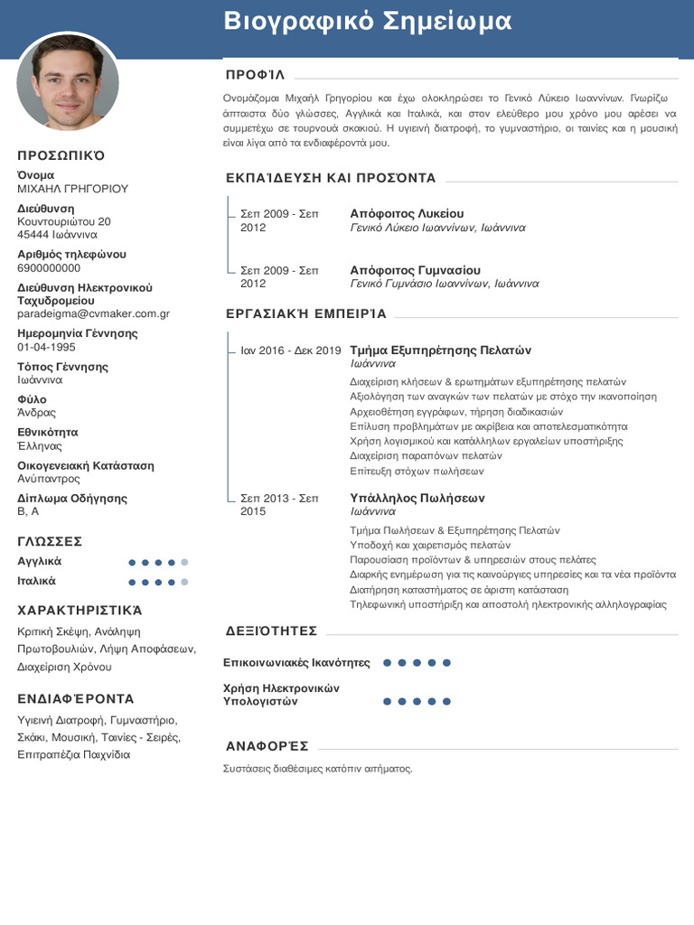 CV Cambridge Template Michael Grigoriou | PDF