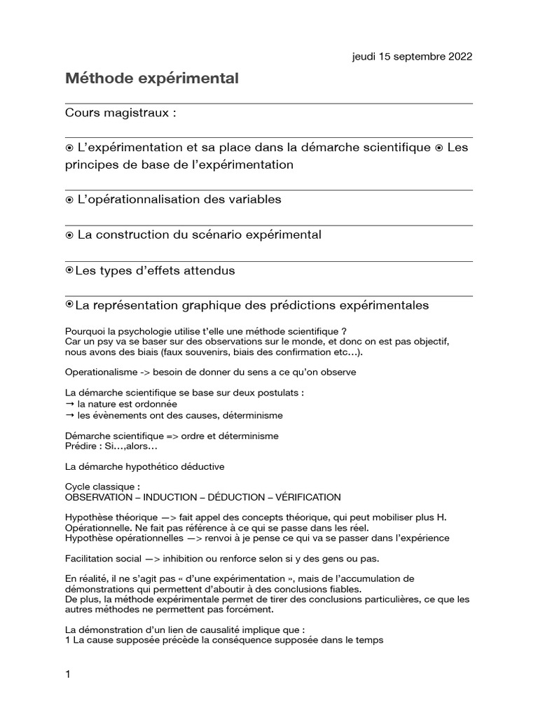 CM Methode Expe | PDF