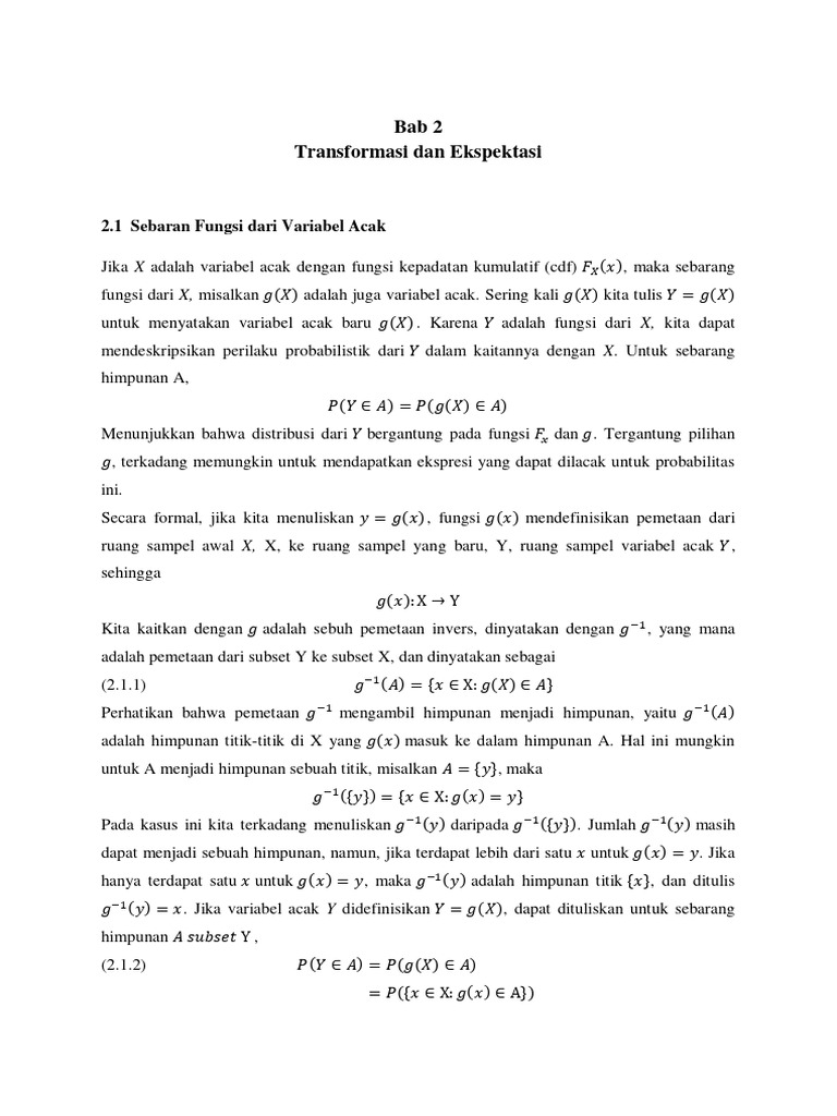 BAB 2 Transformasi Dan Ekspektasi (Hal 47-68) | PDF