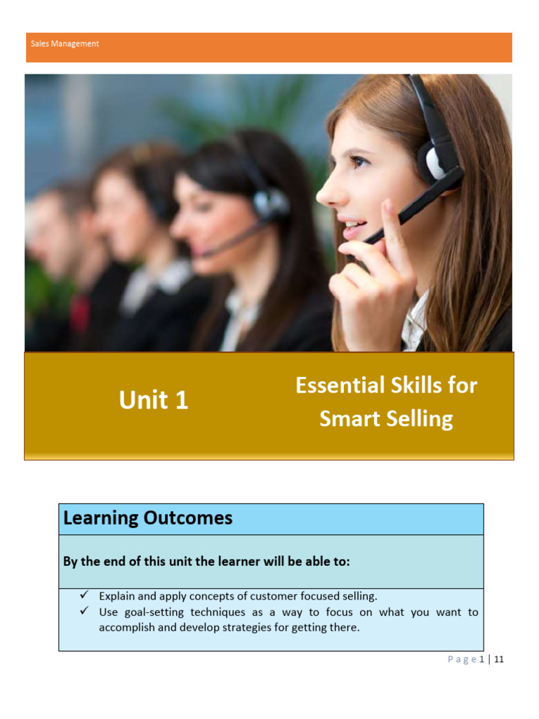 1633608758unit 1 | PDF | Sales | Customer