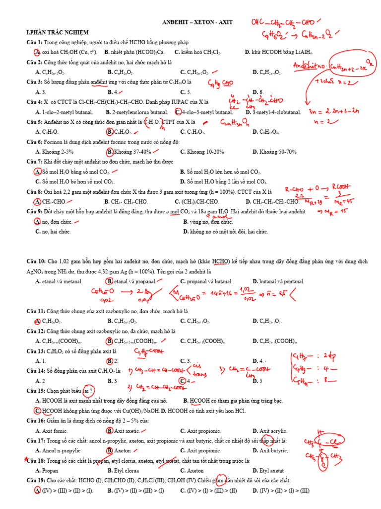 9.anđehit Xeton Axit (18-4) | PDF