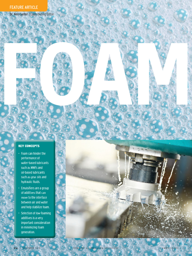 Controlling Foam in Industrial Lubricants | PDF | Emulsion | Surfactant