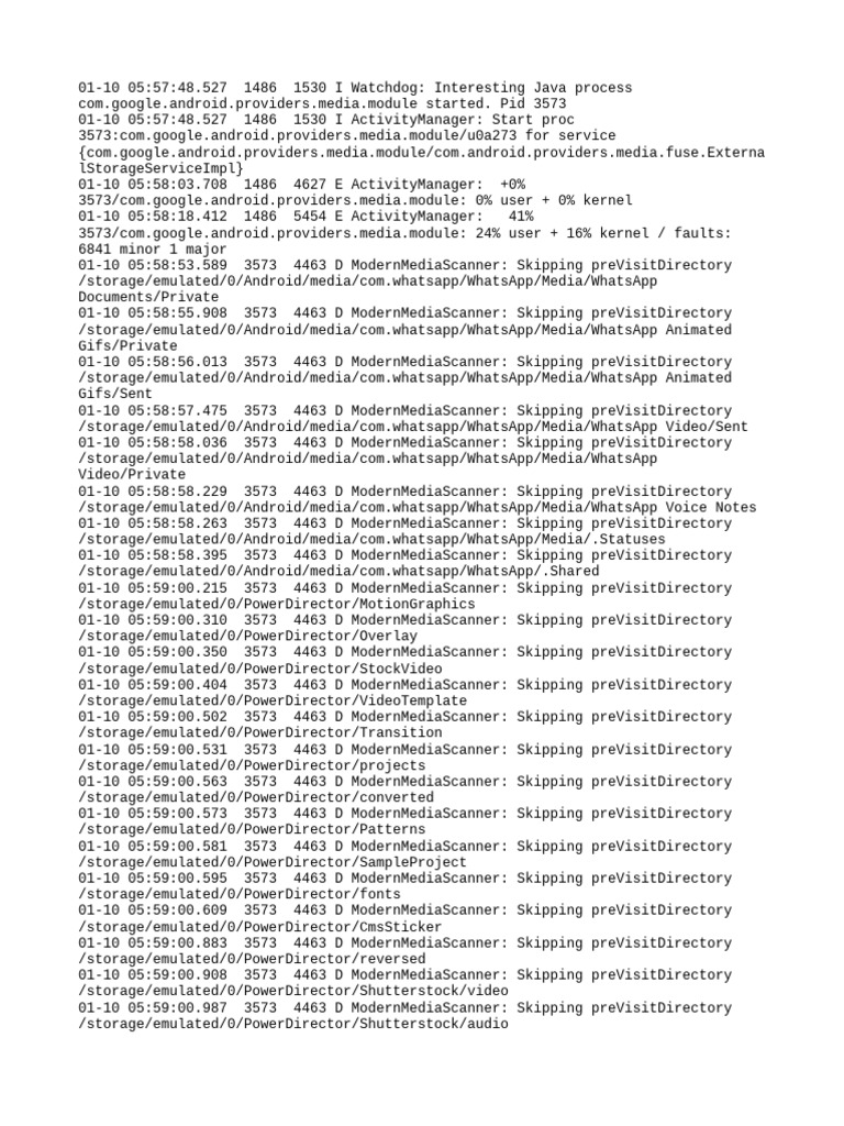 Log | PDF | Android (Operating System) | Computing Platforms