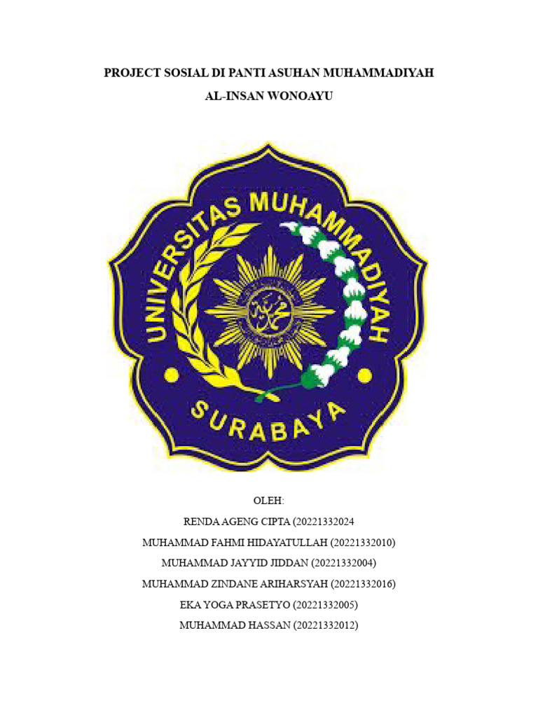Project Sosial Di Panti Asuhan Muhammadiyah | PDF | Ilmu Sosial