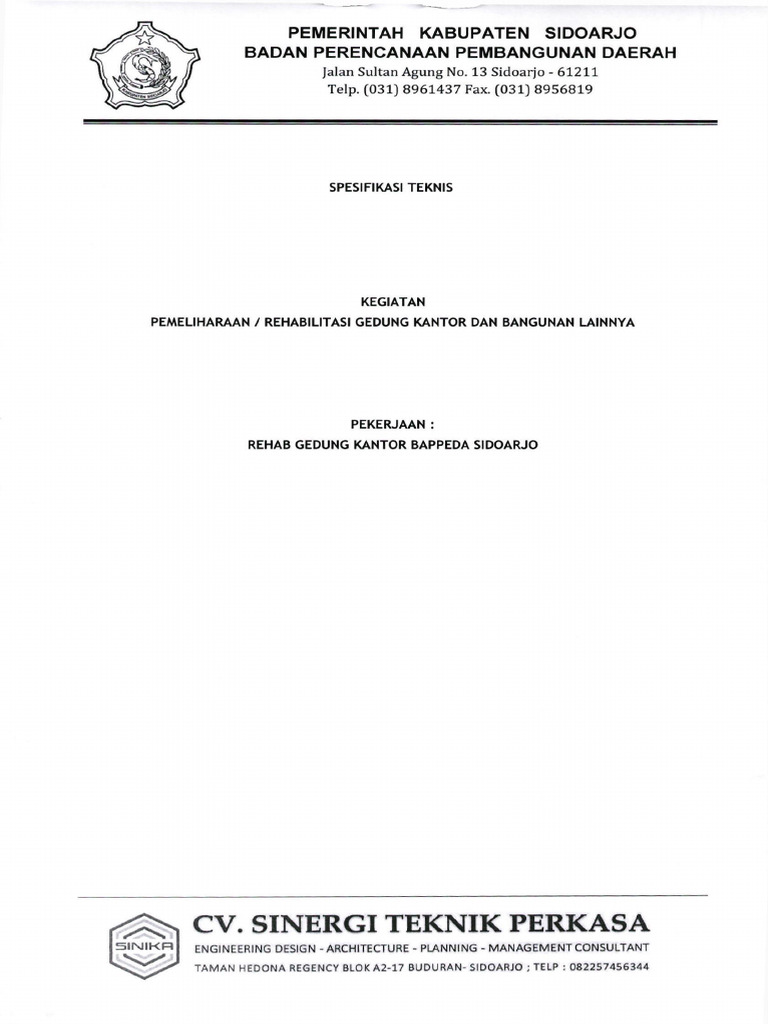 Spektek Gedung Pak | PDF