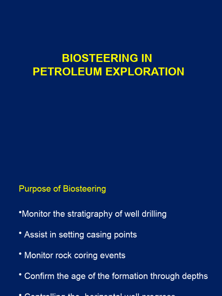 Biosteering in Petroleum Exploration | PDF | Paleontology | Geology