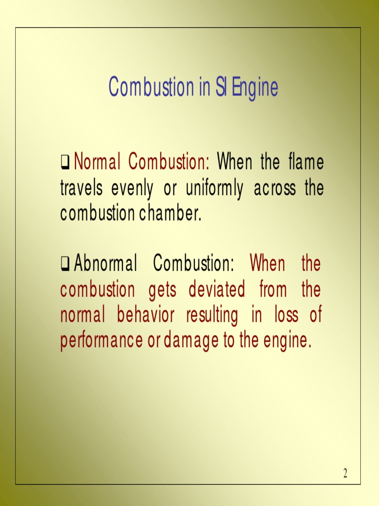 14-Combustion in Si Engines | PDF | Internal Combustion Engine | Combustion