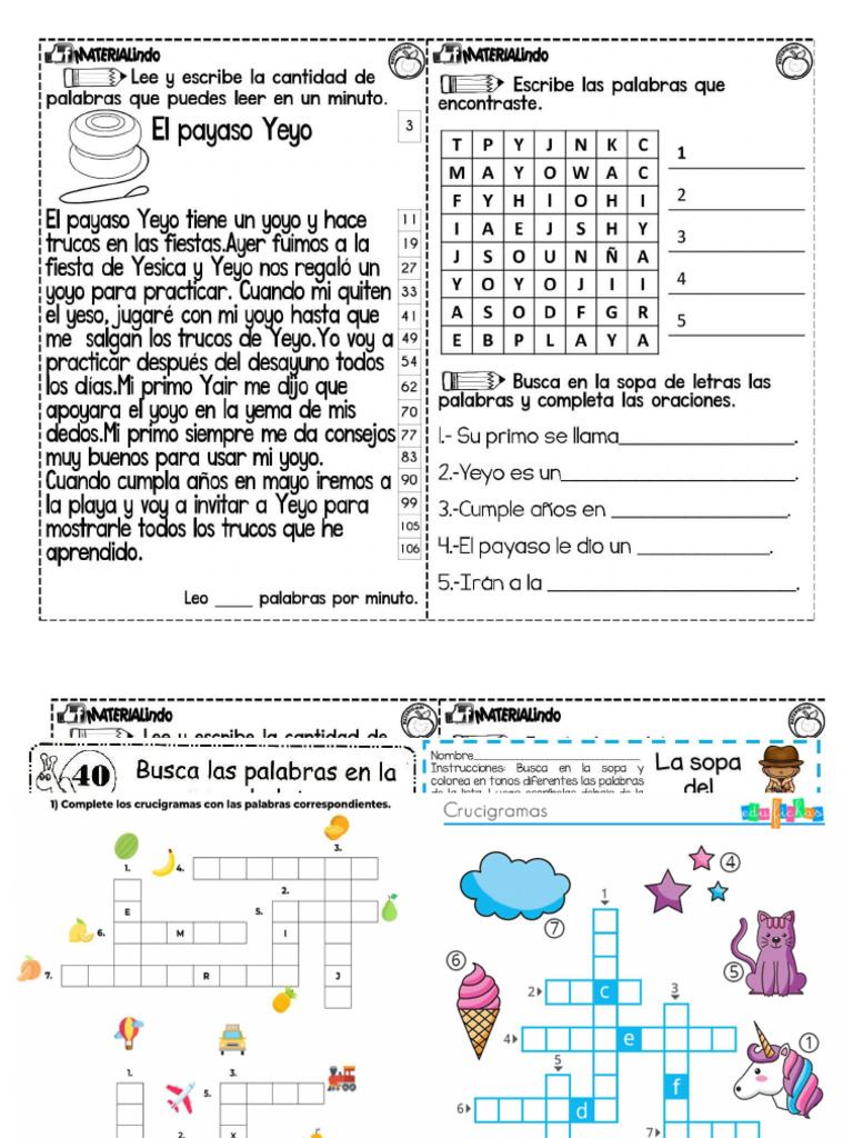 ACTIVIDADES DE LECTURA 2do | PDF