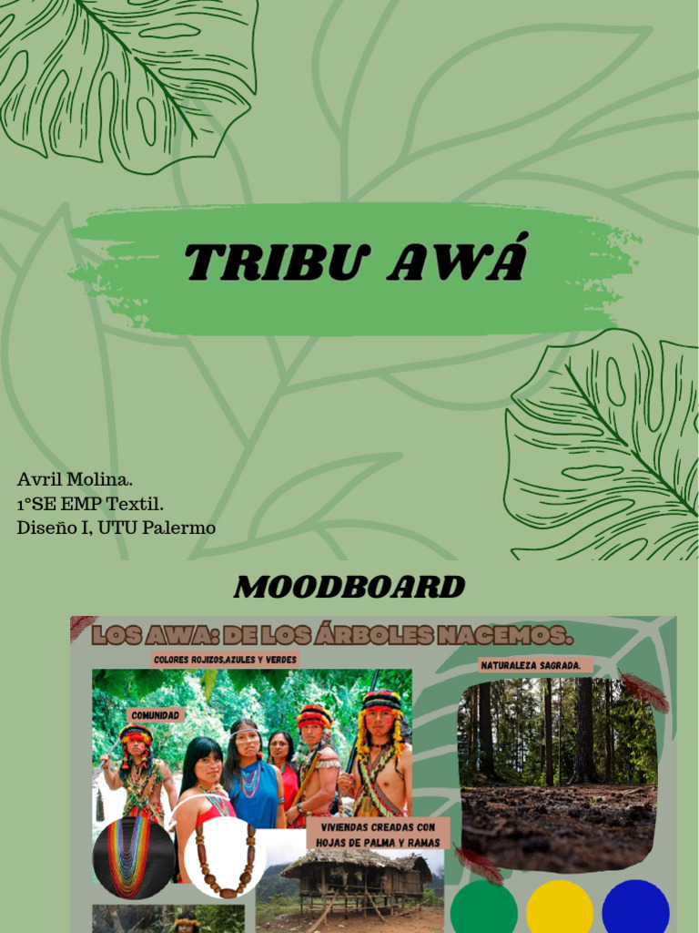 Avril Molina, Tribu Awa | PDF | Ropa | Rojo