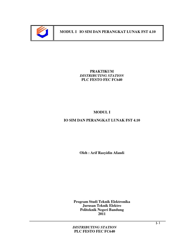 Contoh MODUL I IO SIM DAN PERANGKAT LUNAK FST 4.10 | PDF