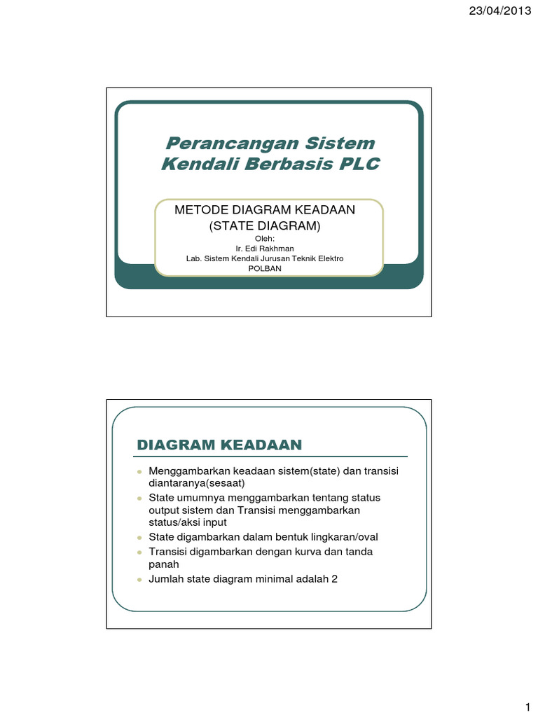 Diagram Keadaan dalam Sistem PLC | PDF