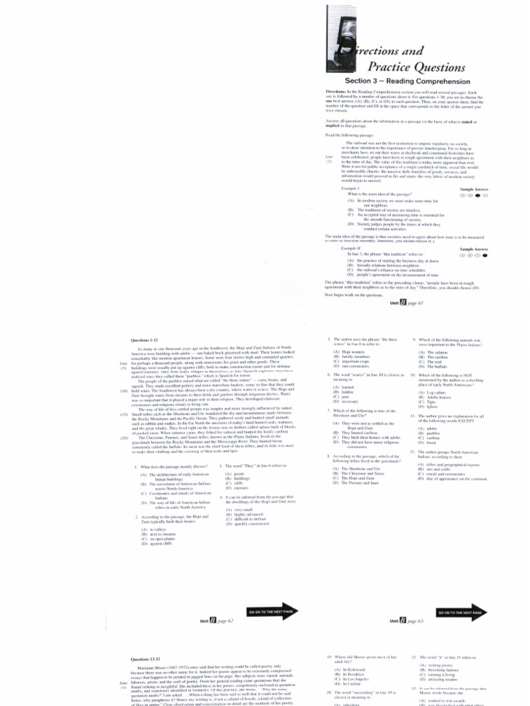 Toefl ETS Reading Practice Session | PDF